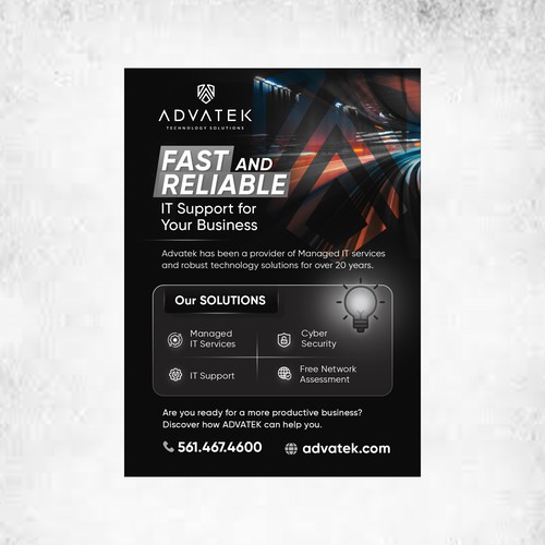Designs | Sleek and modern newspaper ad for IT service Company ...