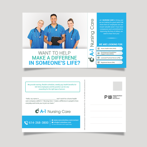 Designs | Recruitment Postcard from Current Employee Perspective ...