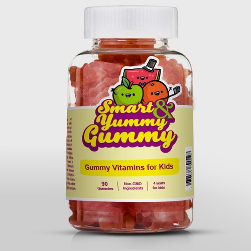 Design a fun and catchy label for a Gummy Vitamin Product Line ...