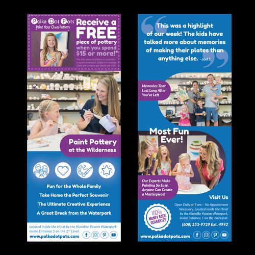 Design a fun and exciting flyer for Polka Dot Pots Pottery Studio ...