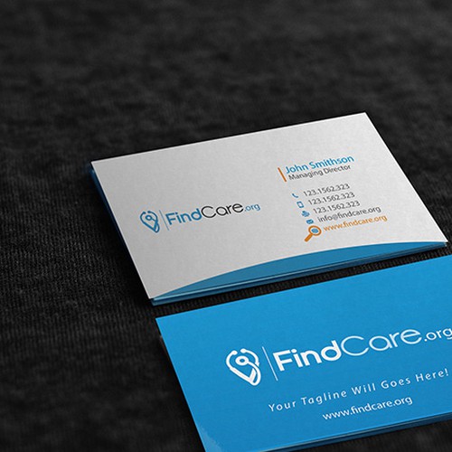 Business cards for a nonprofit that connects people with HEALTHCARE ...