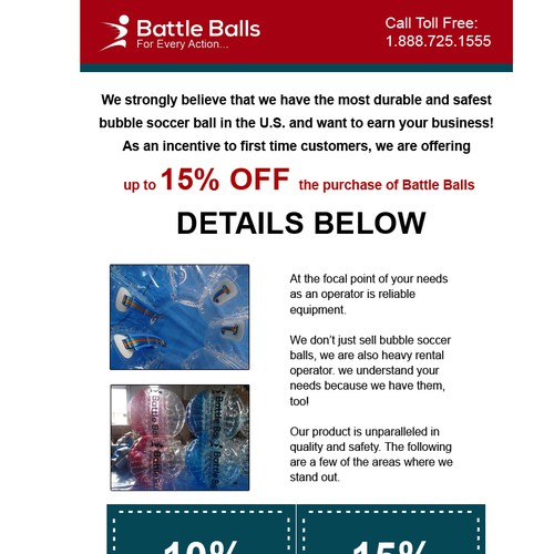 Battle Balls Bubble Soccer, For Every Action | Email contest