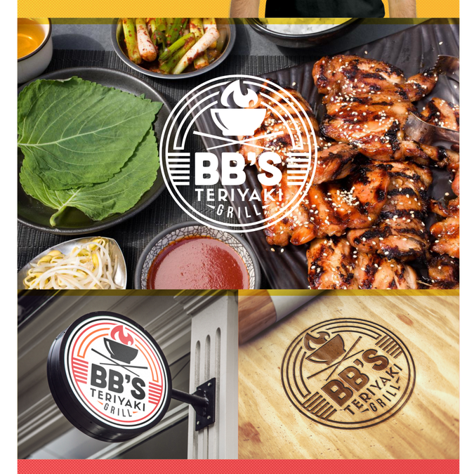 Trendy logo for a fast casual teriyaki restaurant called BB's Teriyaki ...