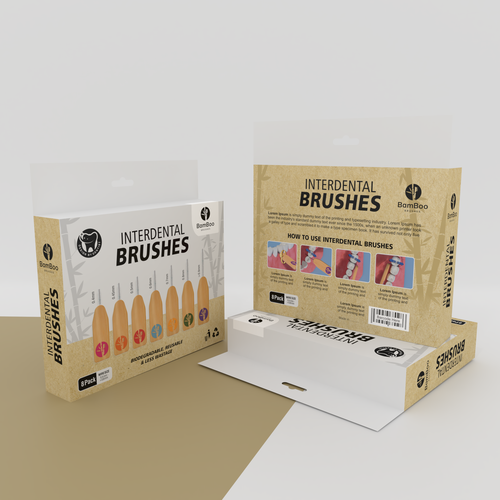 Cardboard outer packaging for Dental interdental brushes eco friendly ...