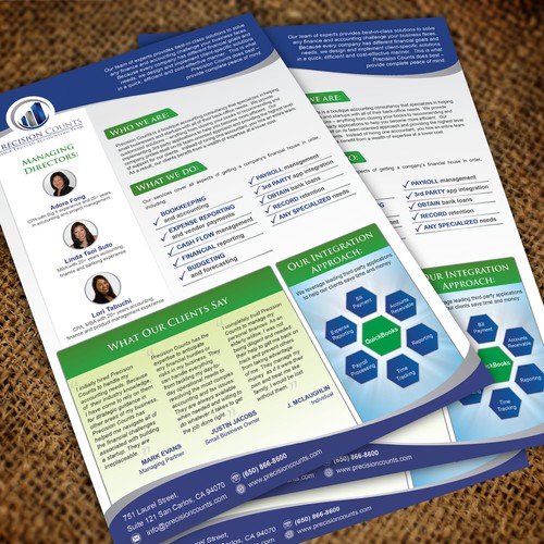 Create a visually appealing marketing one-pager for an innovative ...