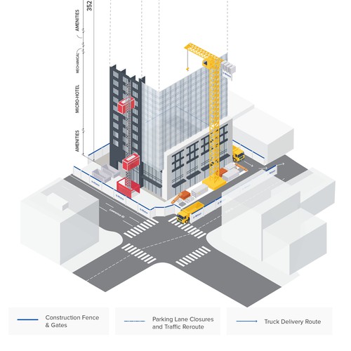 Design an attractive construction logistics plan | Infographic contest