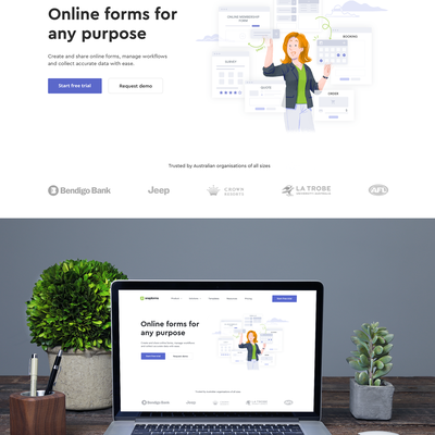 Kreative Website Illustration online erstellen | 99designs