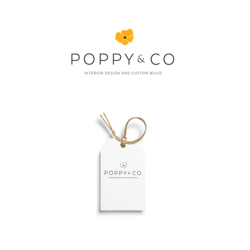 Design a beautiful poppy flower logo for interior designer and ...