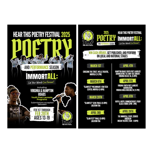 Designs | 2025 Poetry & Performance Season | Postcard, flyer or print ...