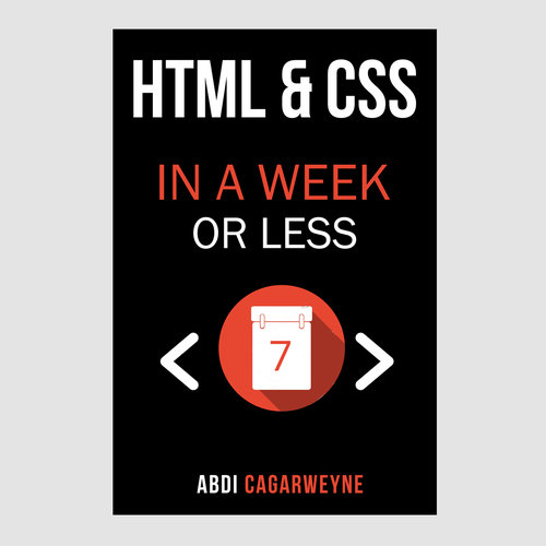 Design an eye catching book cover for learning how to code with HTML ...