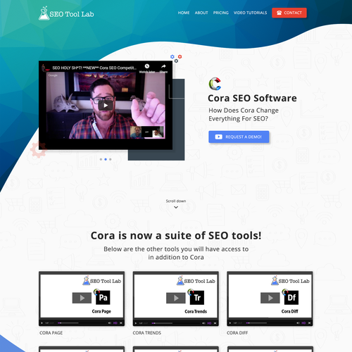 Web Design For A Cool Software Company | Web page design contest