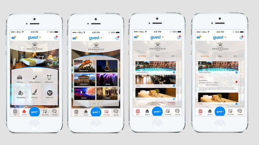 Create a cool Hotel app design to allow guest see and order hotel ...
