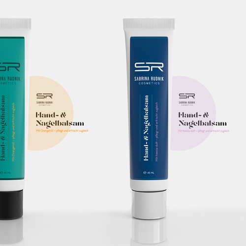 Create two luxurious hand balm tube (matt design, gender neutral ...