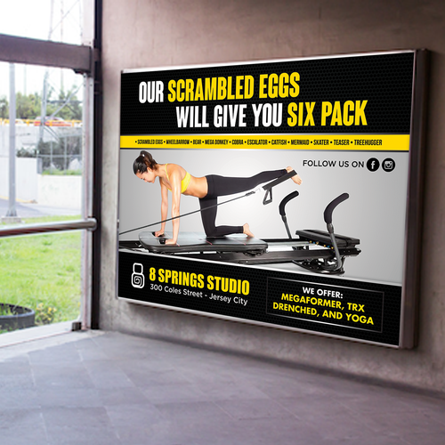 Create an attention grabbing, edgy fitness ad for small billboard ...