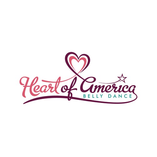 Create a captivating belly dance logo for Heart of America Belly Dance ...
