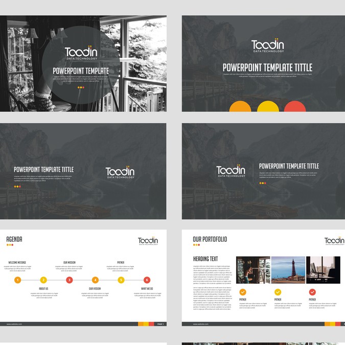 IT company PPT template and theme | PowerPoint template contest