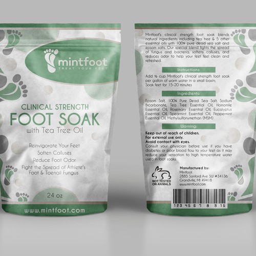 Designs | Design a Memorable Pouch Package for a Sea Salt Foot Soak by ...