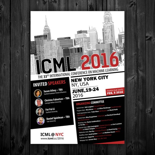 Design a poster for the 33rd International Conference on Machine ...