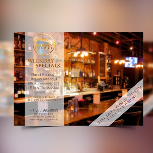 Designs | Waterfront Lounge Promo | Postcard, flyer or print contest