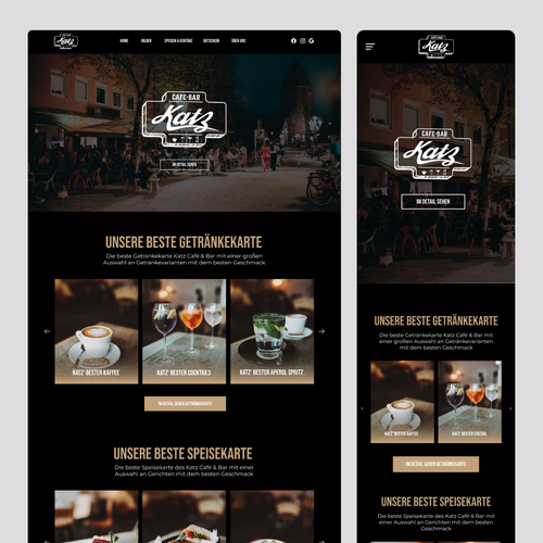 Designs | New website for a cafe and bar | Web page design contest