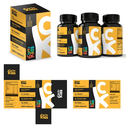Very cool design for new kids supplements!! | Product packaging contest