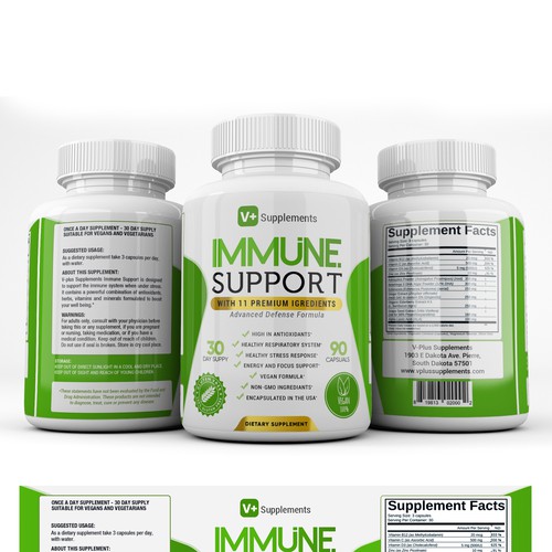 Designs | Label for Immune Supplement | Product label contest