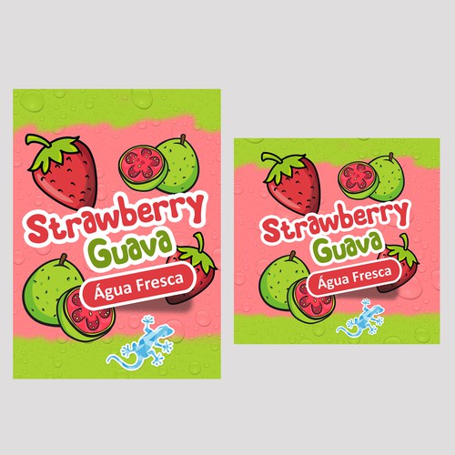 Beverage flavor label for "Strawberry Guava" "Agua Fresca" | Product ...