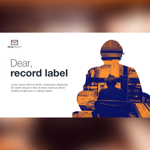 "Dear, Record Label" banner ad | Banner ad contest
