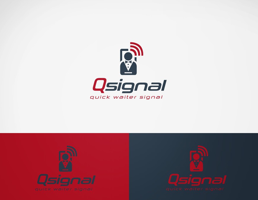 Create a logo for a web-based waiter signal system for mobile devices ...