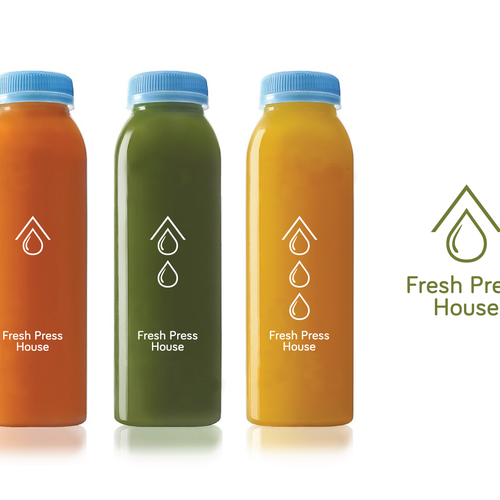 Create a fresh clean logo for an organic cold-pressed juicery in Italy ...