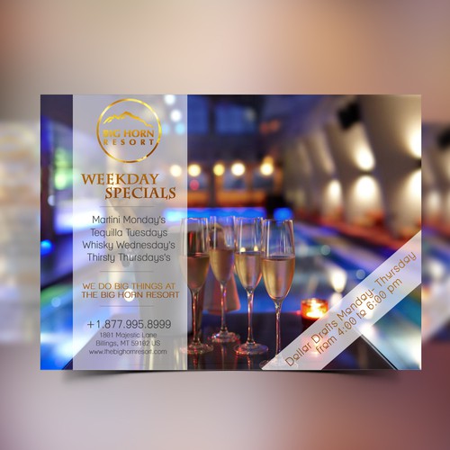 Designs | Waterfront Lounge Promo | Postcard, flyer or print contest