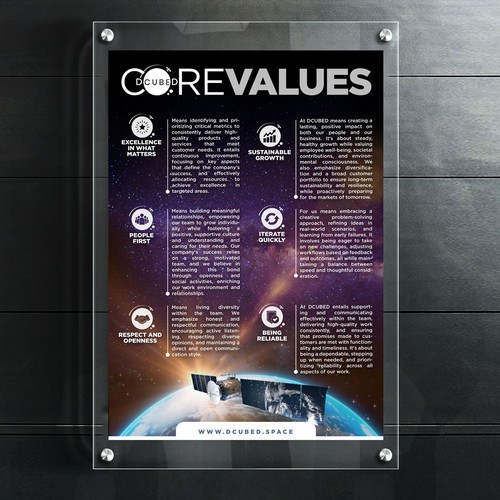 Designs | Space - Company Values Posters | Poster contest