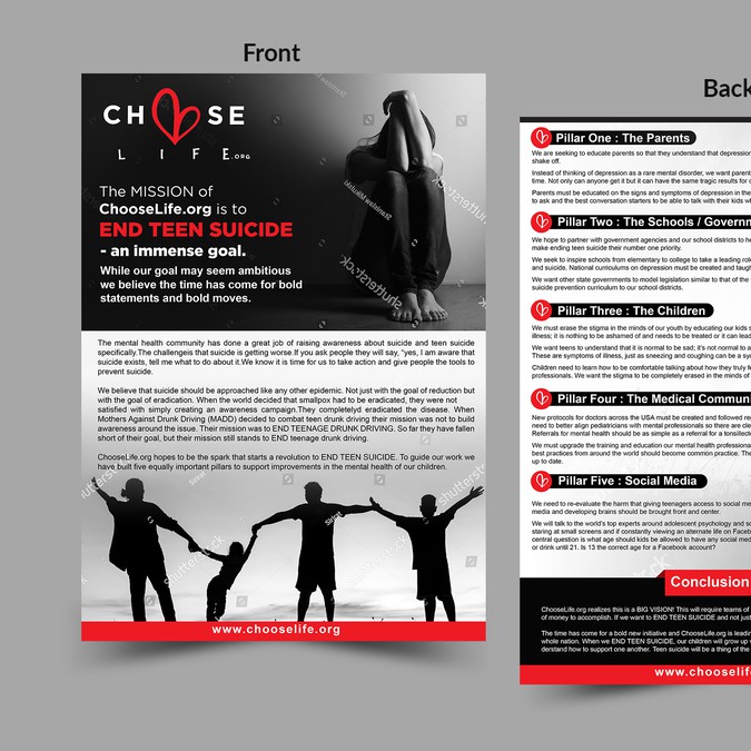 ChooseLife.org Mission Statement Flyer | Postcard, flyer or print contest