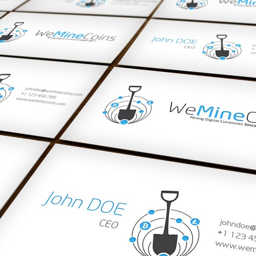 Logo for WeMineCoins. Bitcoin Mining Company. | Logo & business card ...