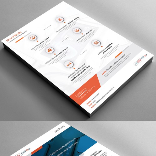 Create the back of a flyer to match the front with a vertical timeline ...