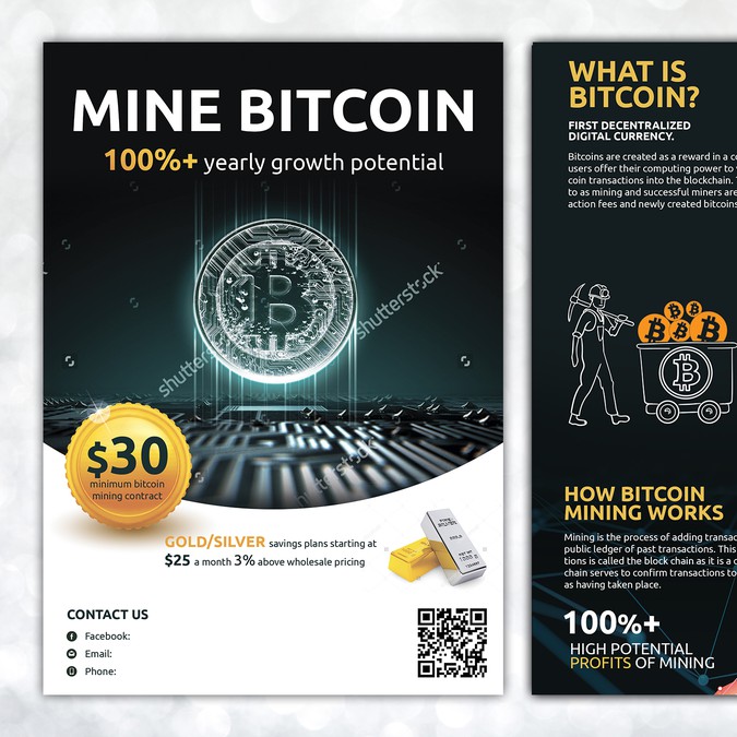 Bitcoin/Bitcoin Mining/Gold/Silver | Postcard, flyer or print contest