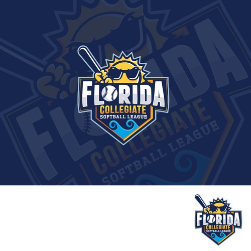 Create an enticing logo for the premier college softball league in ...