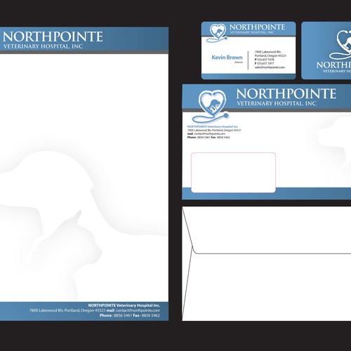 Stationery and Envelope Design for Veterinary Hospital | Stationery contest