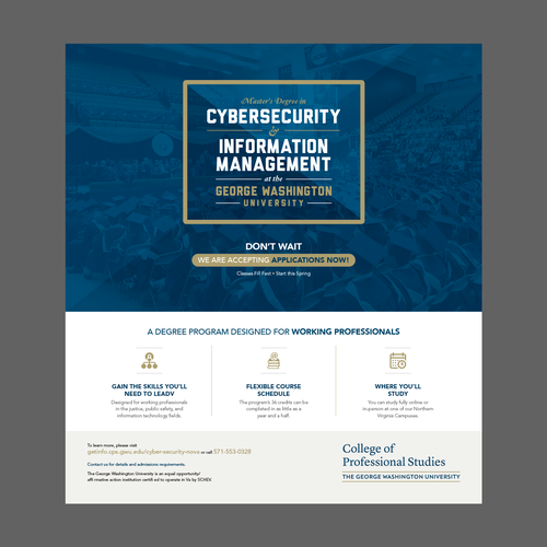 University Division needs Engaging Print Ad for Cybersecurity Master's ...