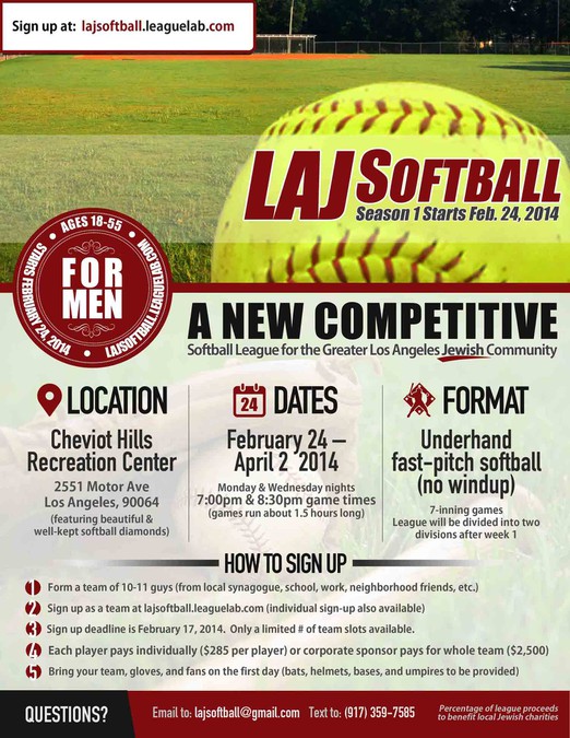 Create a simple, yet appealing flyer for a new private softball league ... Create a simple, yet appealing flyer for a new private softball league ...
