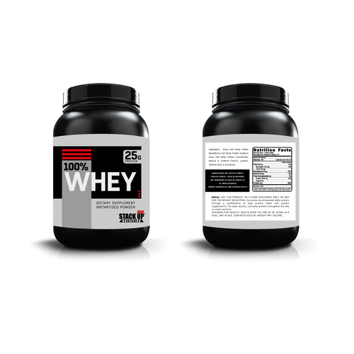 Create an exciting award winning fitness supplement Label for whey ...
