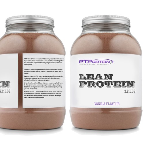 Simplistic, creative Protein Powder Product Label | Product label contest