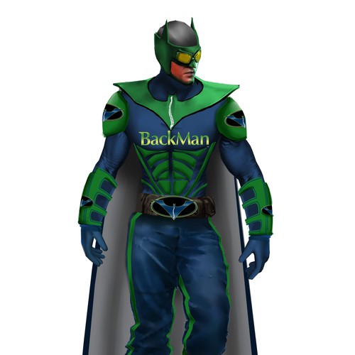 Create a superhero costume for BackMan... | Illustration or graphics ...
