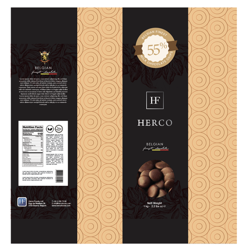 Designs | Bag and sticker design for finest Belgian chocolate chips ...