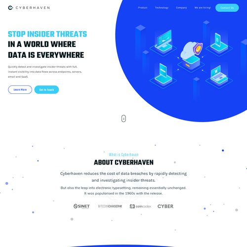 Designs | Hot cybersecurity startup needs a fresh and modern website ...