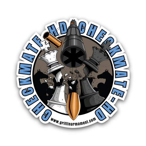 Designs | Chessboard Sticker with Silencers | Sticker contest