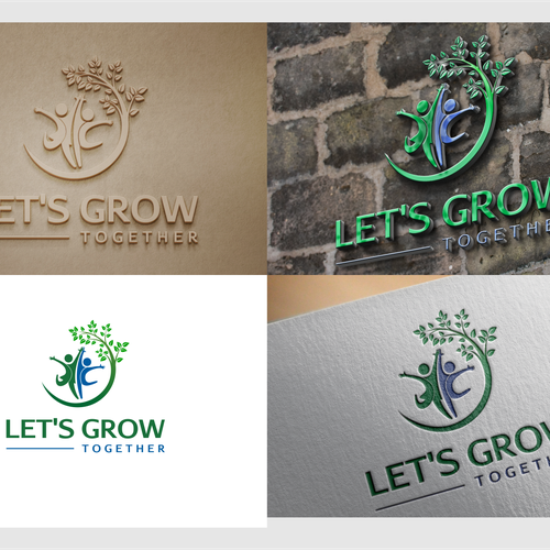 Create a fun logo for an education business "Let's Grow Together ...