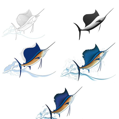 Sailfish Graphic for Fishing tournament brochure - must be original ...