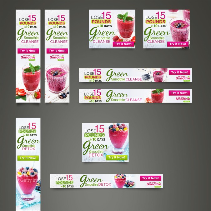 Eye Catching SMOOTHIE Banners | Banner ad contest