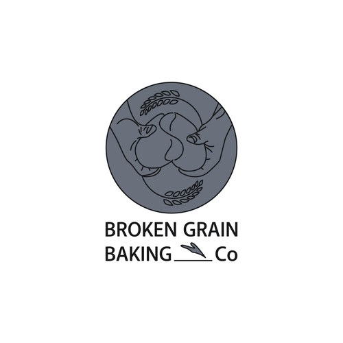 Designs | Minimalist Logo (hands holding bread) for Broken Grain Baking ...